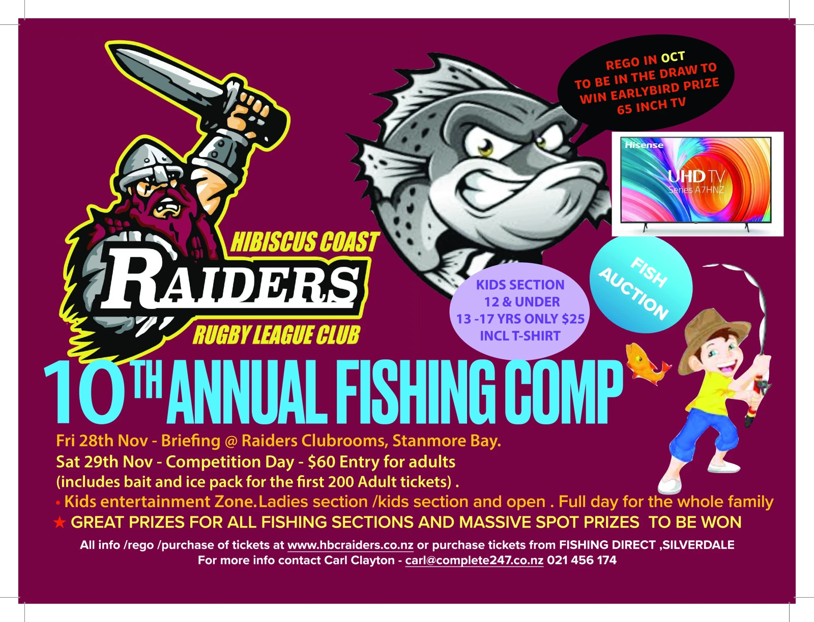 HBC Raiders - Fishing Comp Registration